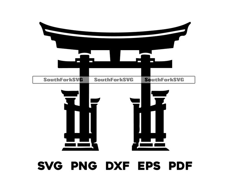 Torii Gate Svg Png Dxf Eps Pdf | Vector Graphic Cut File Laser Engrave ...