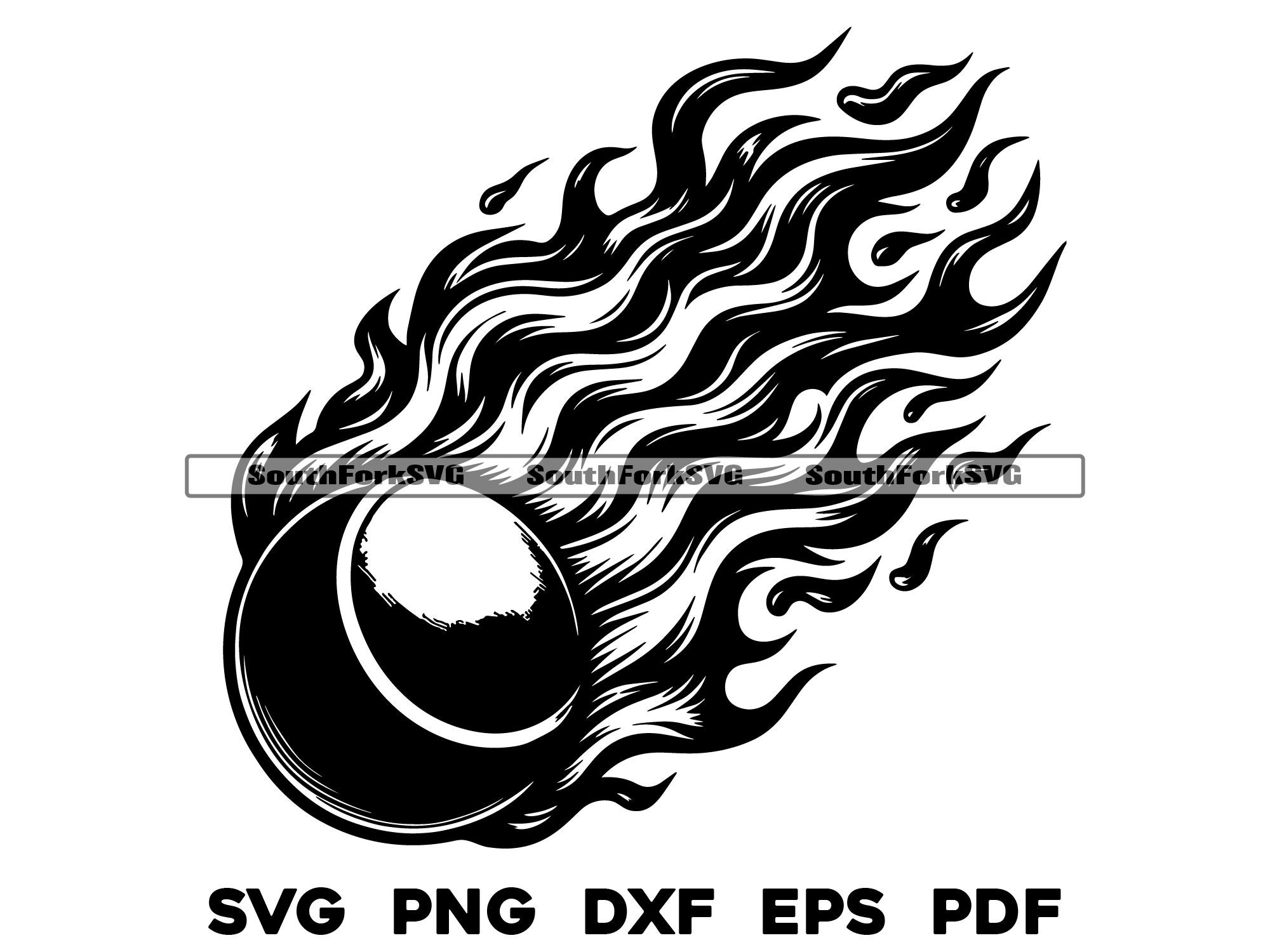 Flaming Tennis Ball Design Files Svg Png Dxf Eps Pdf - Etsy UK