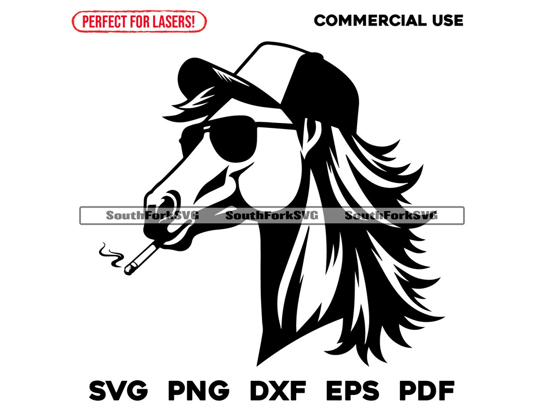 Horse Mullet Trucker Hat Svg Png Dxf Eps Pdf | Vector Graphic Design ...