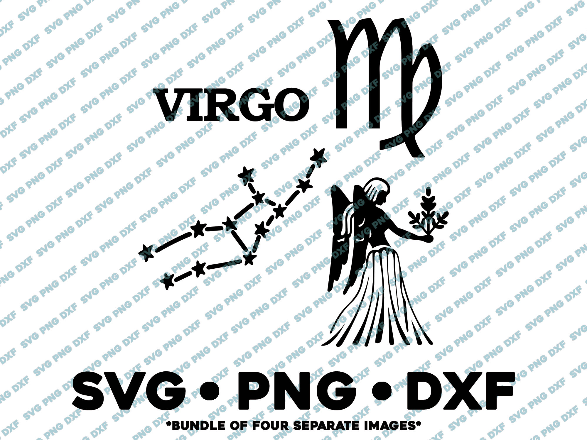 Virgo Zodiac Bundle SVG PNG DXF Cut File for Cricut Silhouette | Etsy