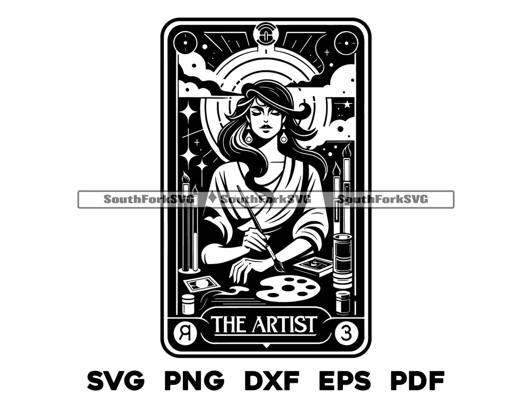 The Artist Tarot Card Design | Svg Png Dxf Pdf Eps | Vector Graphic ...
