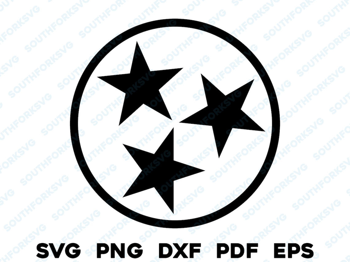Tennessee Tri-star Svg Png Dxf Eps Pdf Transparent Vector Graphic ...