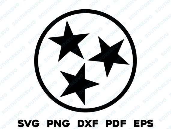Tennessee Tri-star Svg Png Dxf Eps Pdf Transparent Vector - Etsy Canada