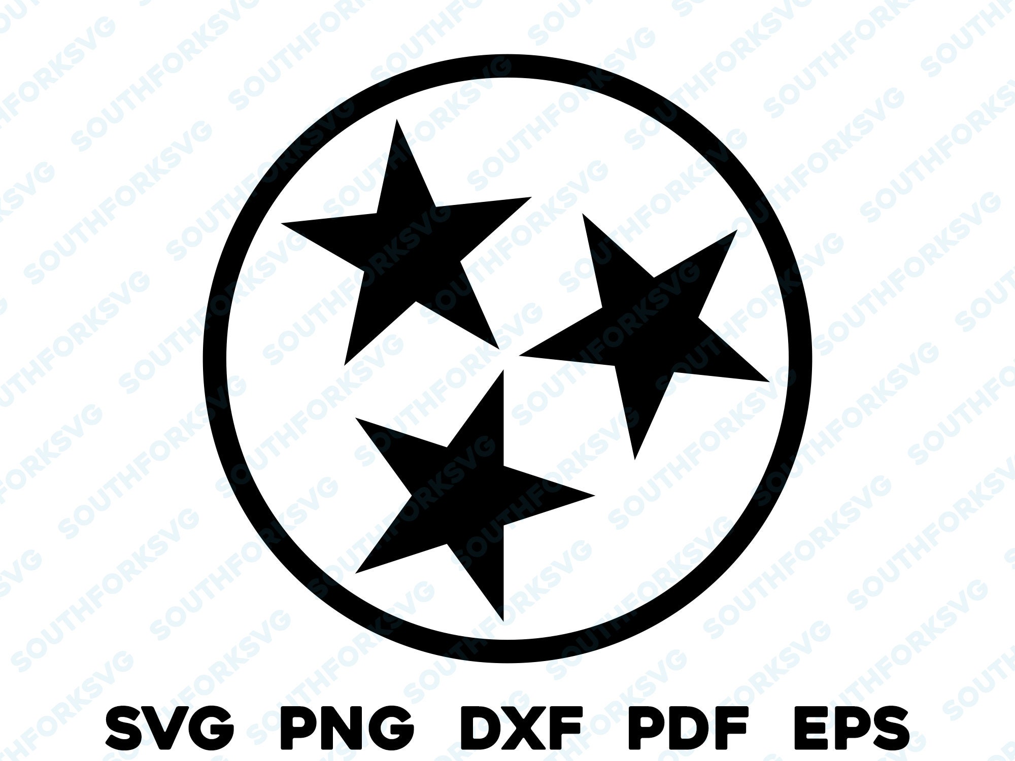 Tennessee Tri-star Svg Png Dxf Eps Pdf Transparent Vector Graphic ...
