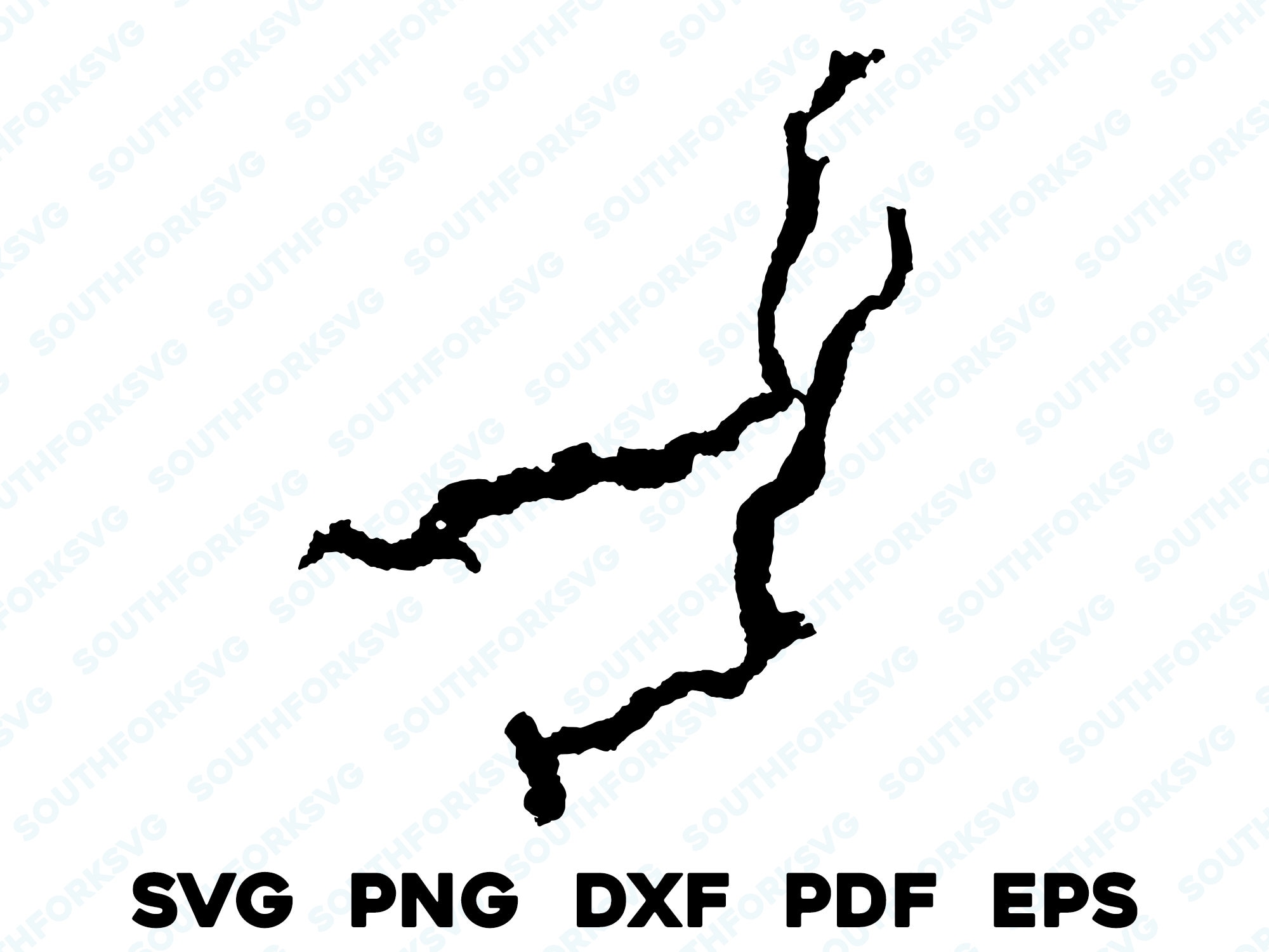 Lake Shuswap BC Canada Map Shape Silhouette Svg Png Dxf Pdf Eps Vector ...