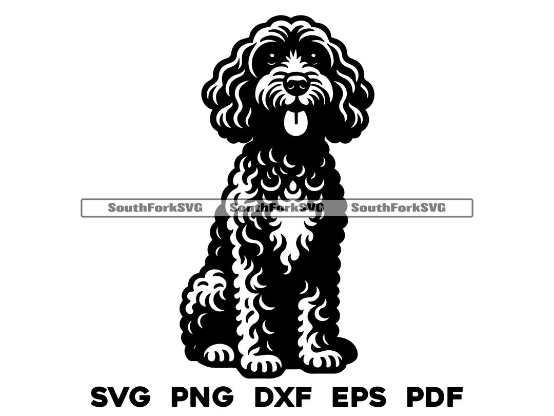 Cockapoo Dog Sitting Design | Svg Png Dxf Eps Pdf | Vector Graphic Cut ...