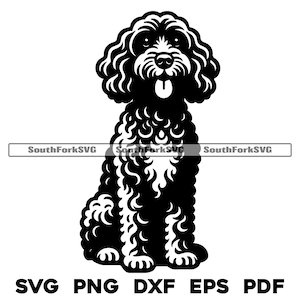 Cockapoo Dog Sitting Design | Svg Png Dxf Eps Pdf | Vector Graphic Cut ...