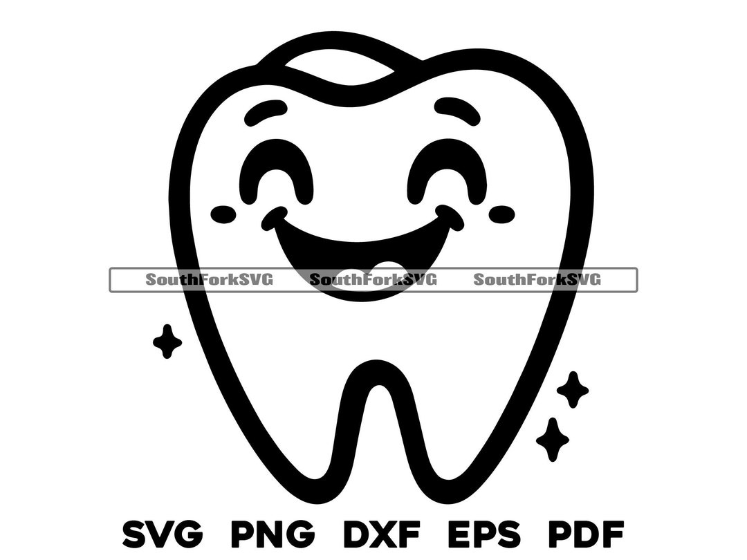 Cartoon Tooth Design Files | Svg Png Dxf Eps Pdf | Transparent Vector ...
