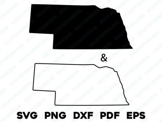 Simple Nebraska State Silhouette & Outline Shapes Svg Png Dxf - Etsy