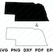 Simple Nebraska State Silhouette & Outline Shapes Svg Png Dxf Pdf Eps ...