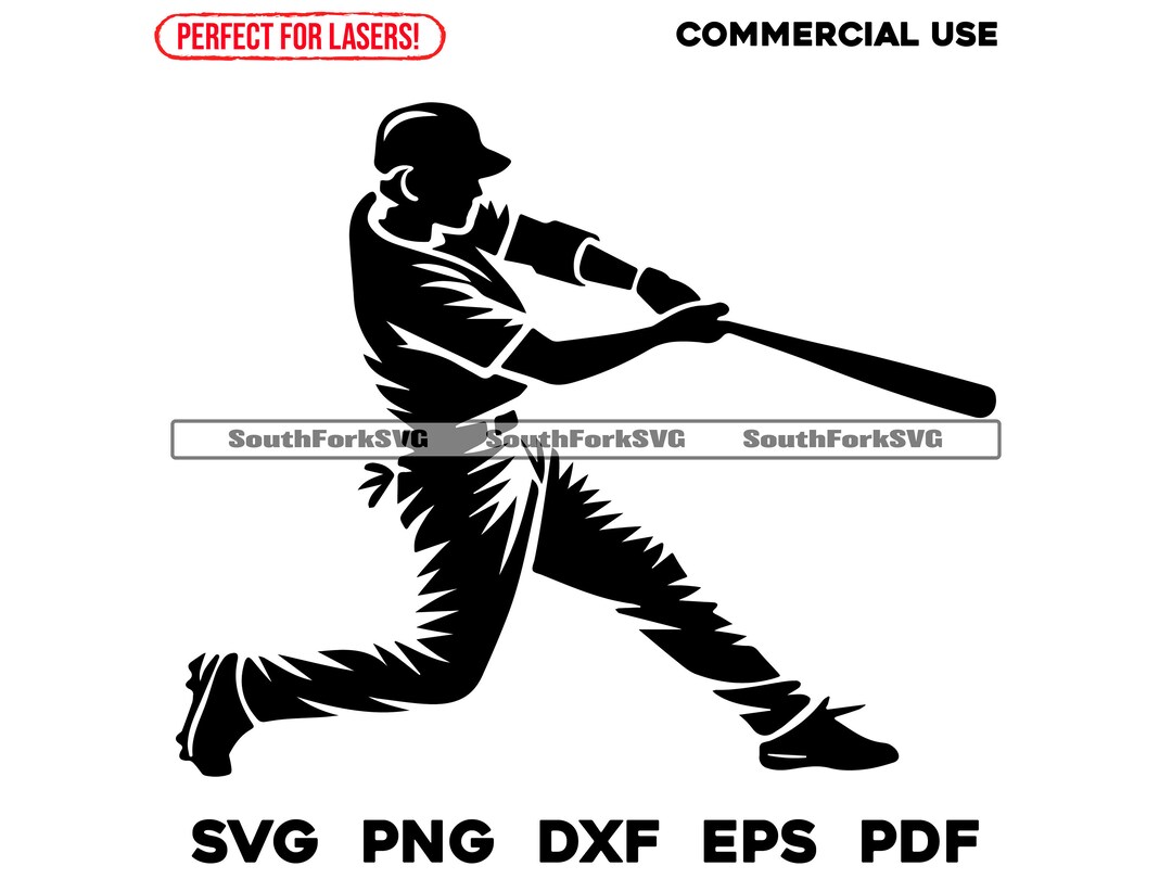 Baseball Player Batter Svg Png Dxf Eps Pdf | Vector Graphic Design Cut ...
