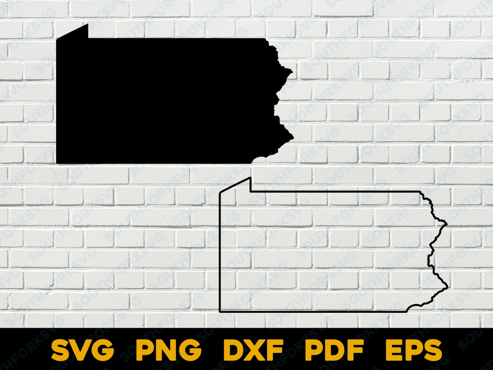 Pennsylvania State Silhouette & Outline Shapes Svg Png Dxf Pdf - Etsy