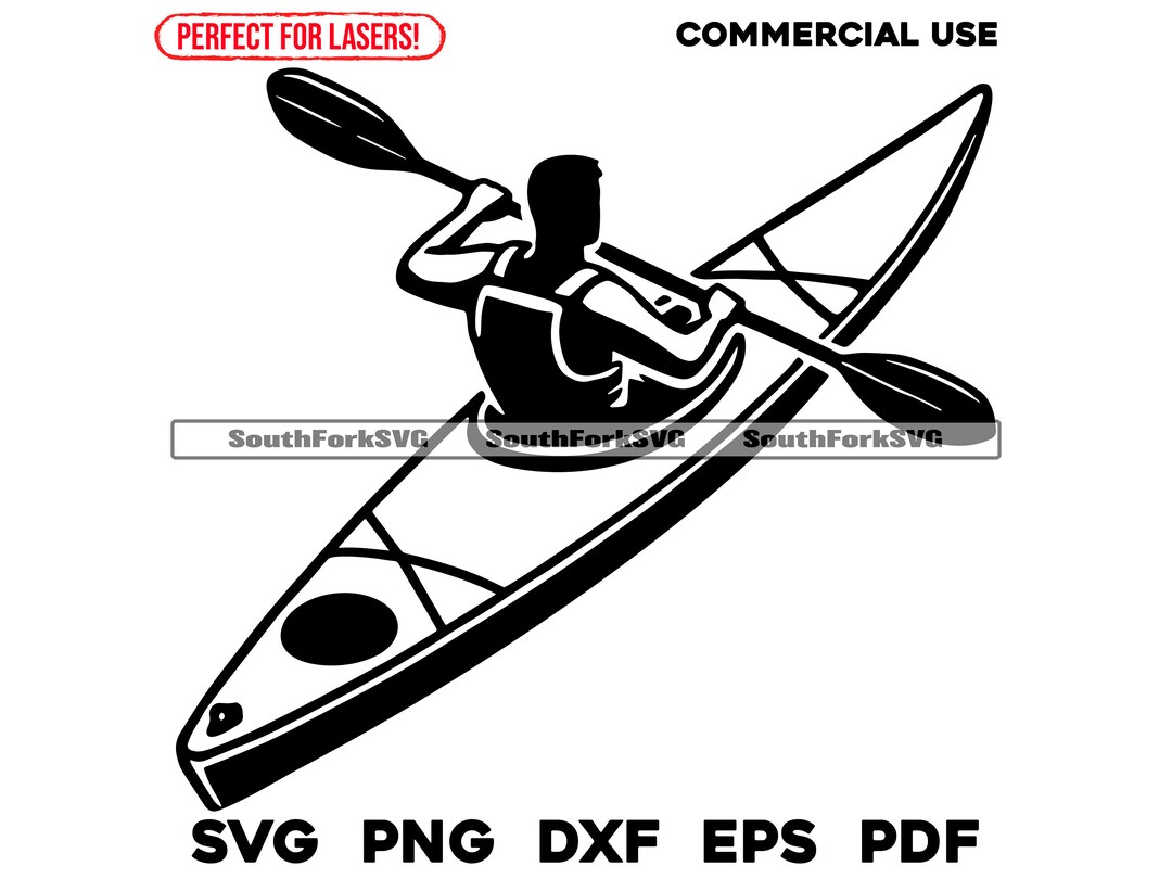 Kayaker Design Files | Svg Png Dxf Eps Pdf | Transparent Vector Graphic ...