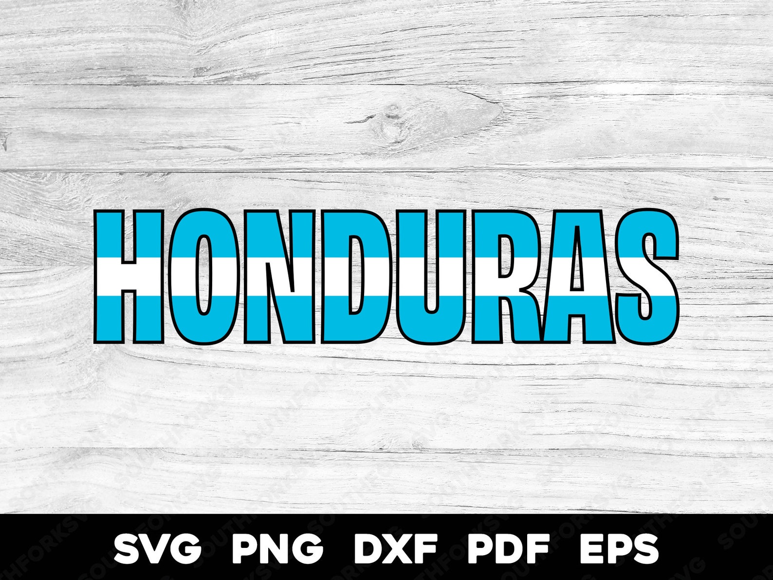 Honduras Honduran Flag Name Design | Svg Png Dxf Eps Pdf | Vector ...