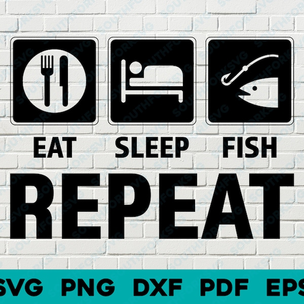 Eat Sleep Fish - Etsy