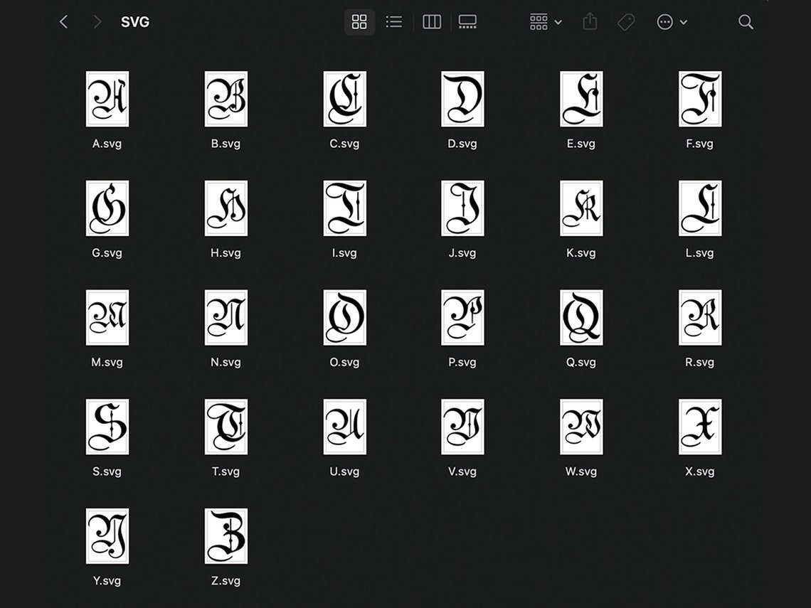 German Font Bundle SVG PNG DXF Cut File for Silhouette Cameo Letters ...