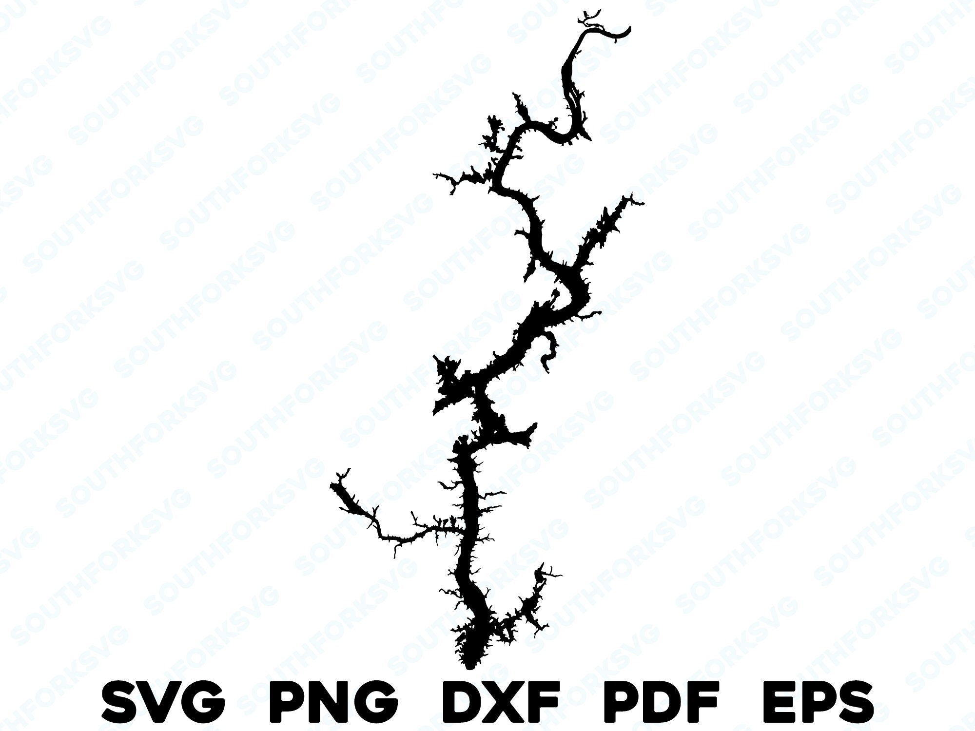 Lay Lake Alabama Map Shape Silhouette Svg Png Dxf Pdf Eps - Etsy