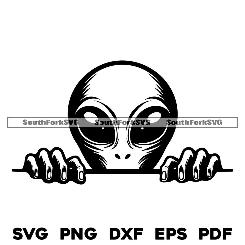 Alien Head Svg - Etsy