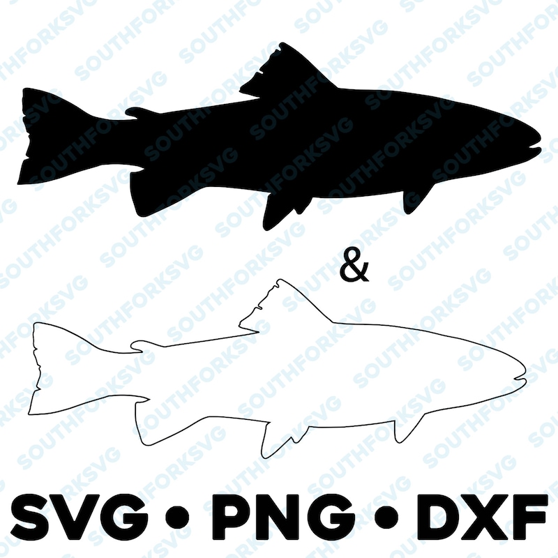 Dxf Brook Trout File - Etsy UK