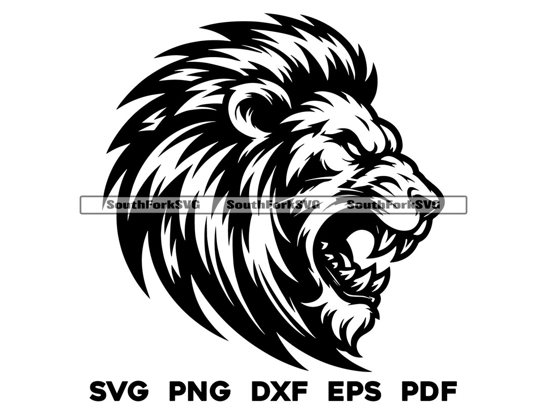 Lion Middle High School Sports Team Mascot | Svg Png Dxf Eps Pdf ...