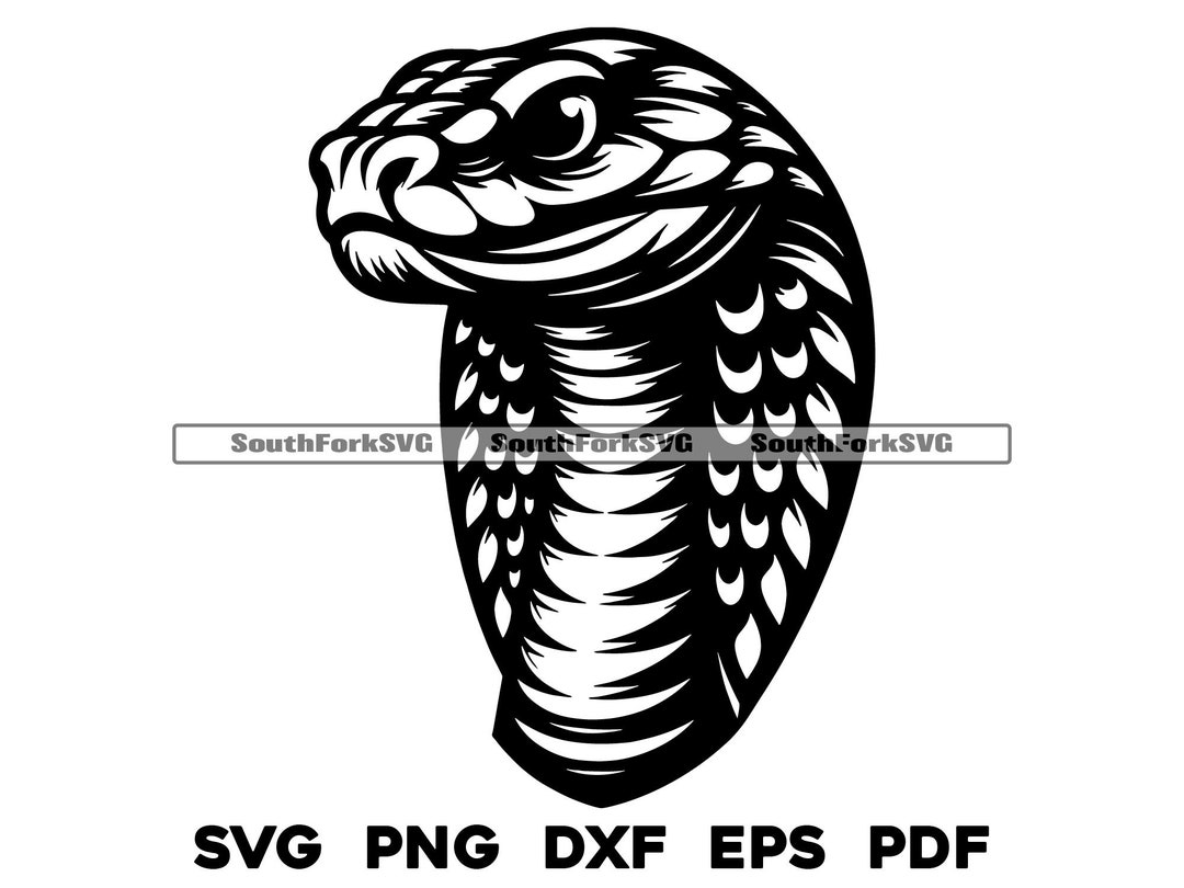 Cobra Snake Head Design 1 | Svg Png Dxf Eps Pdf | Vector Graphic Cut ...