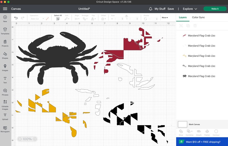 Maryland State Flag Blue Crab Svg Png Dxf Vector Graphic - Etsy