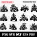 ATV Quad 4 Four Wheeler Bundle Svg Png Dxf Eps Pdf | Vector Graphic ...