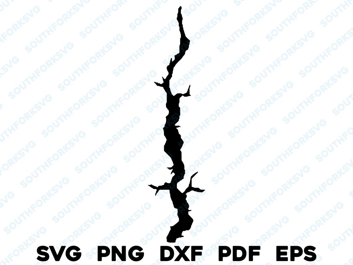 Brookville Lake Indiana Map Shape Silhouette Svg Png Dxf Pdf - Etsy
