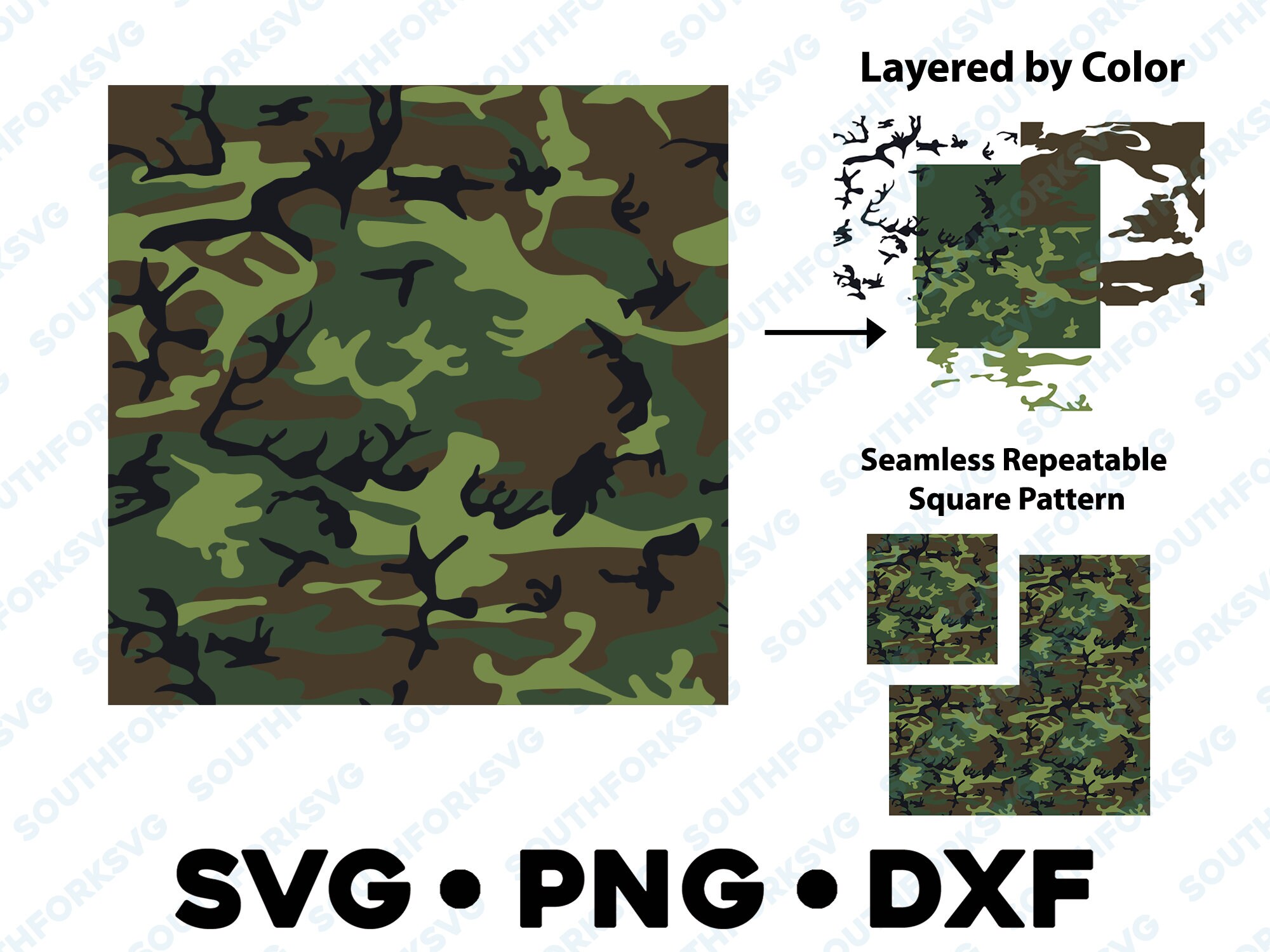 Camo Camouflage Camoflage Seamless Repeatable Pattern SVG PNG - Etsy