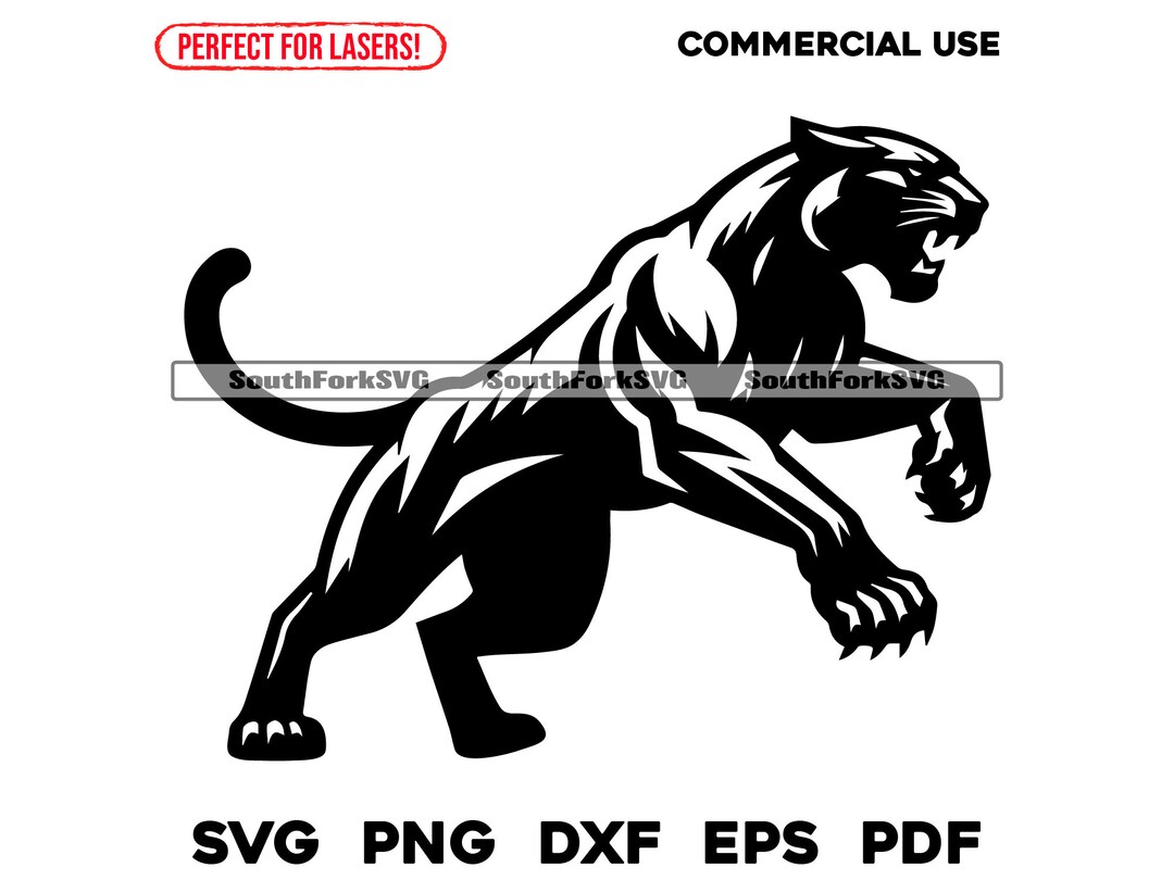 Panther Middle High School Sports Team Mascot | Svg Png Dxf Eps Pdf ...