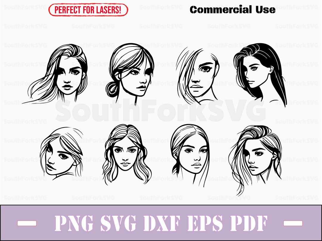 Women Model Beauty Designs Svg Png Dxf Eps Pdf | Vector Graphic Cut ...
