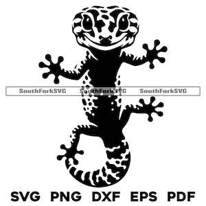 Leopard Gecko | Svg Png Dxf Eps Pdf | Vector Graphic Cut File Laser ...