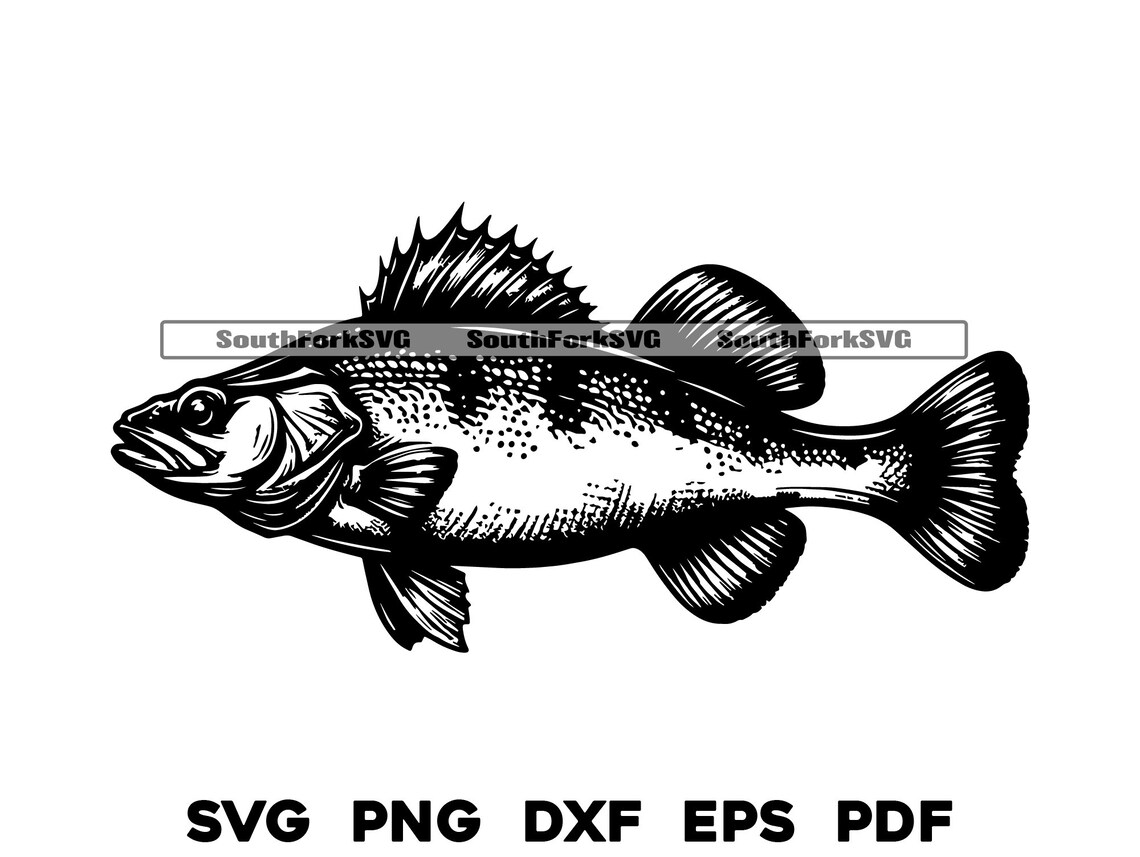 Walleye Graphic Svg Png Dxf Eps Pdf Laser Cnc Vinyl Cut Print Dye Sub ...