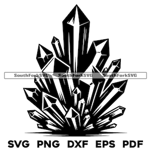 Crystal Cluster Design | Svg Png Dxf Pdf Eps | Vector Graphic Design ...