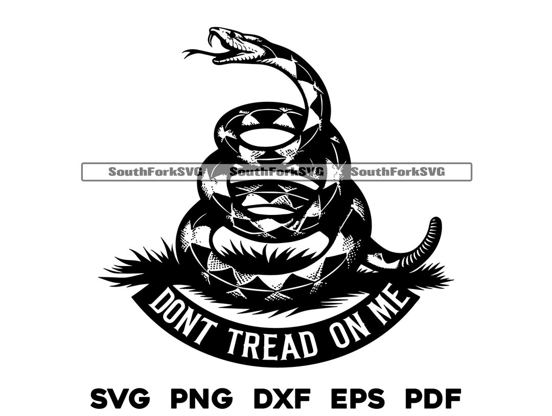 Don't Tread on Me Rattlesnake Gadsden Flag | Svg Png Dxf Eps Pdf ...