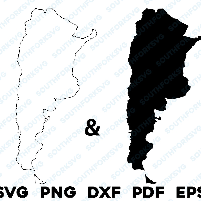 Argentina Svg Map - Etsy