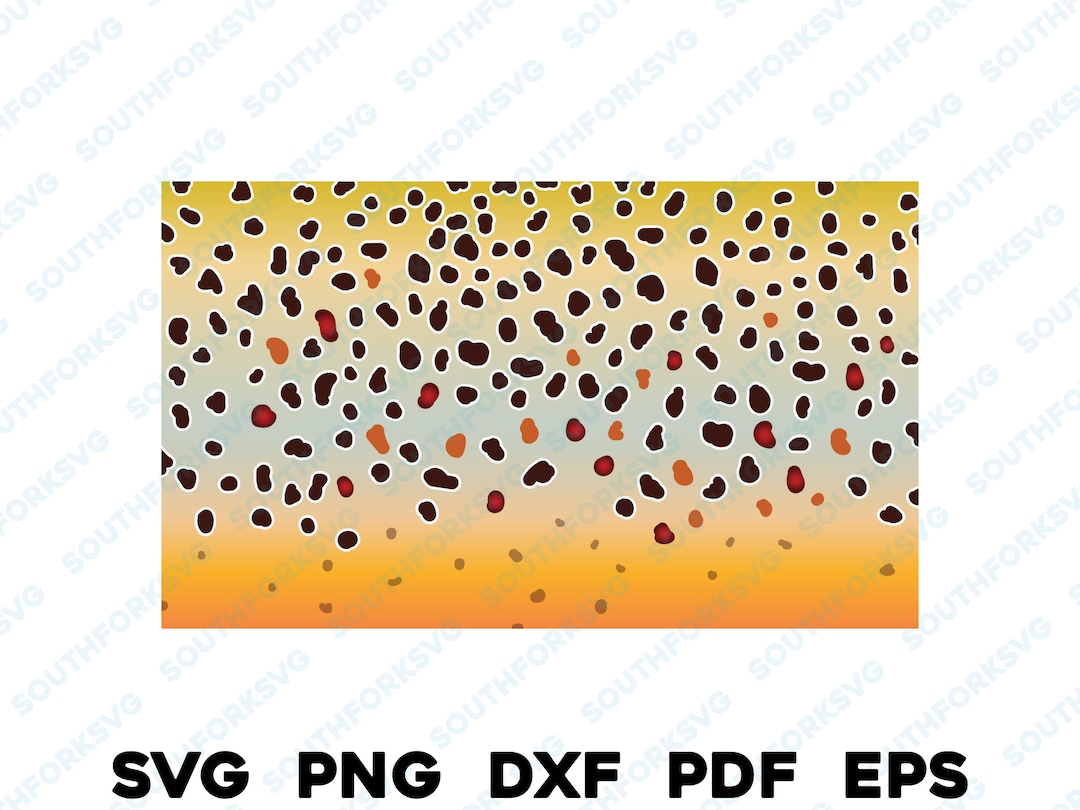 Brown Trout Skin Pattern Light Svg Png Dxf Eps Pdf Rainbow Brook Brown ...