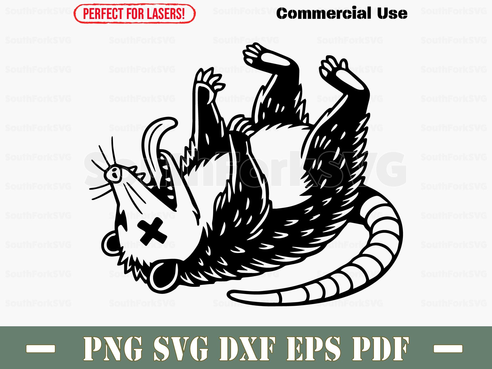 Possum Playing Dead Svg Png Dxf Eps Pdf | Vector Graphics Design Cut ...