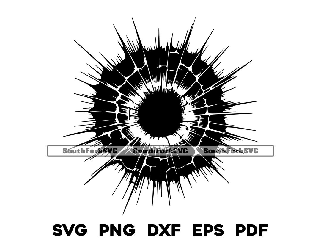 Cracked Hole in Wall Design Svg Png Dxf Eps Pdf Vector Graphic Cut File ...