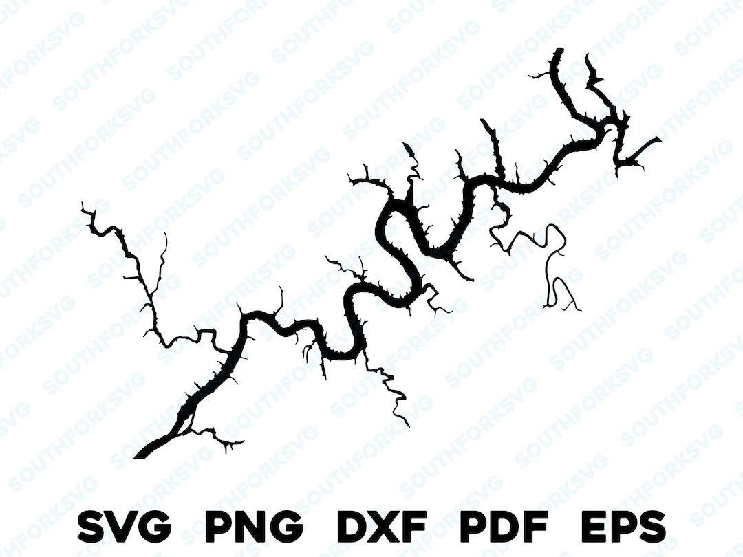 Bankhead Lake Black Warrior River Alabama Map Shape Silhouette Svg Png ...