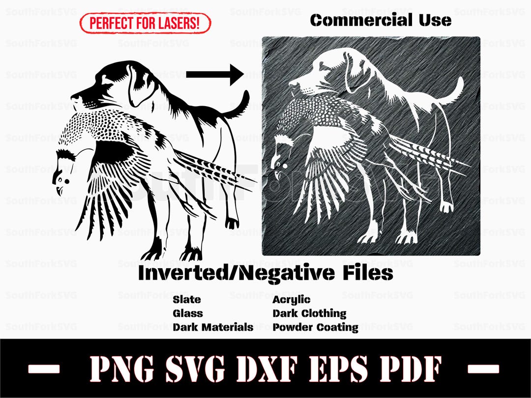 Inverted Labrador Retriever Pheasant Hunting Svg Png Dxf Eps Pdf ...