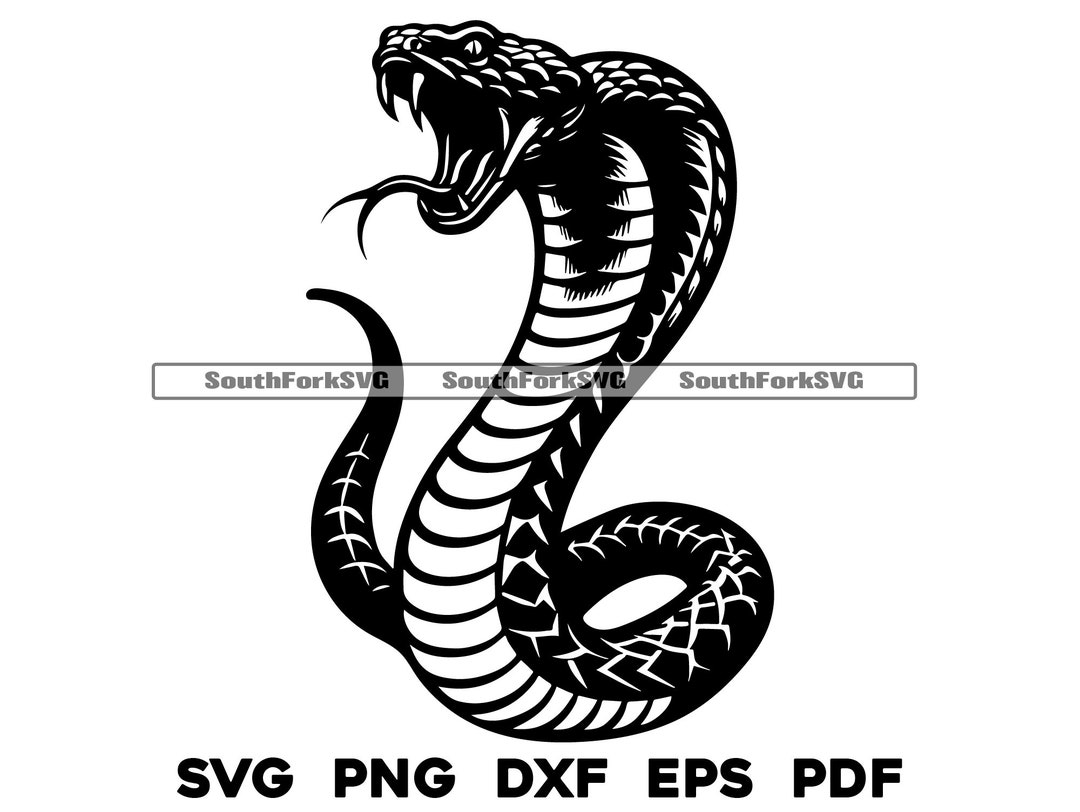 Cobra Snake Svg Png Dxf Eps Pdf | Vector Graphic Cut Print Dye Sub ...