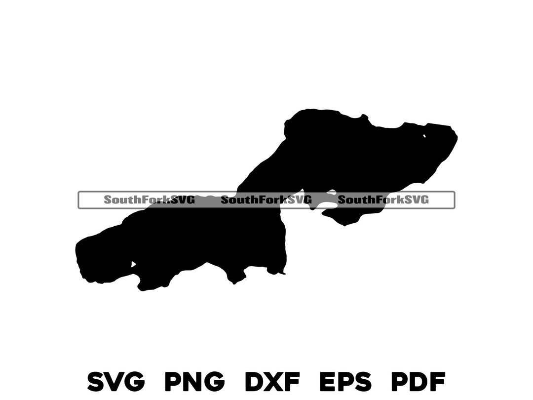 Pewaukee Lake Wisconsin Map Shape Silhouette Svg Png Dxf Pdf Eps Vector ...