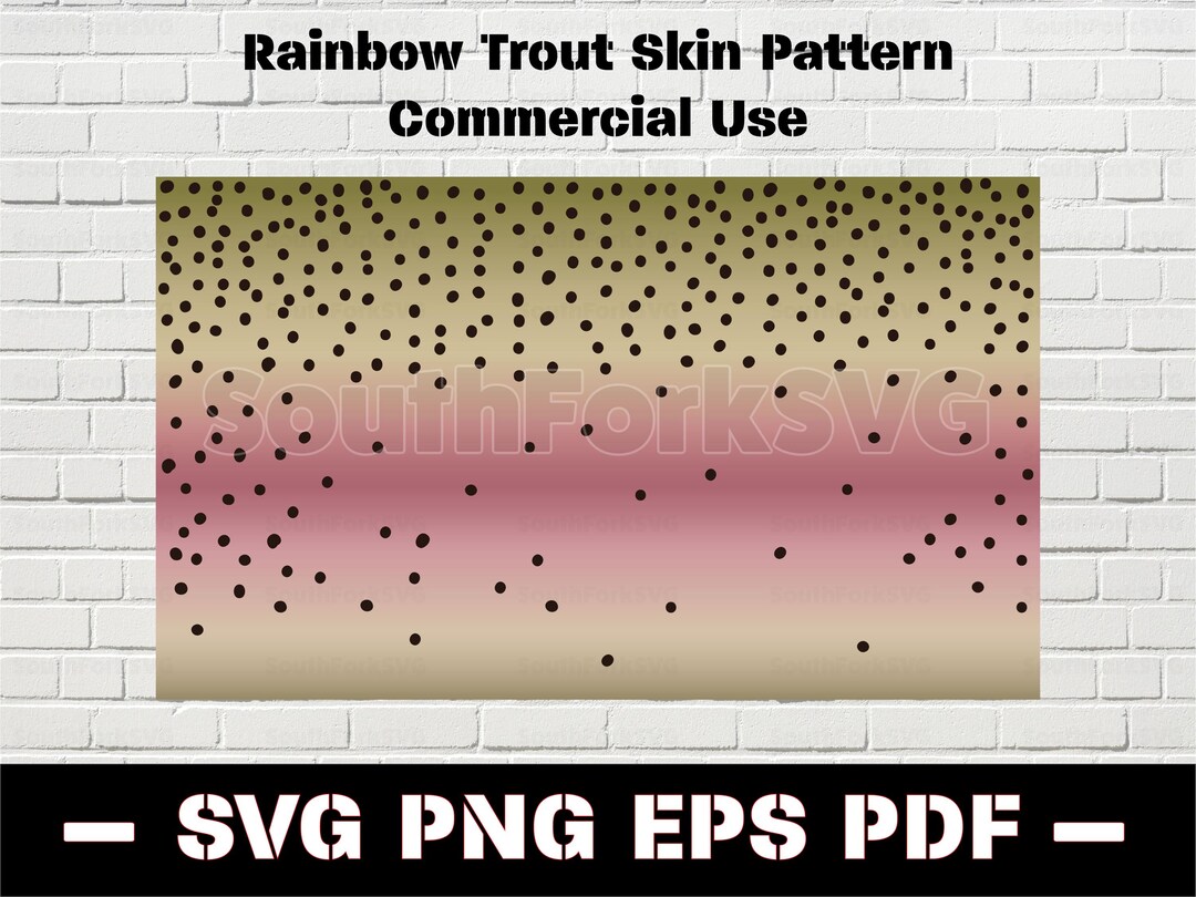 Rainbow Trout Skin Pattern Svg Png Eps Pdf | Cutthroat Trout Steelhead ...