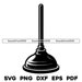 Simple Plunger Outline | Svg Png Dxf Eps Pdf | Vector Graphic Cut File ...