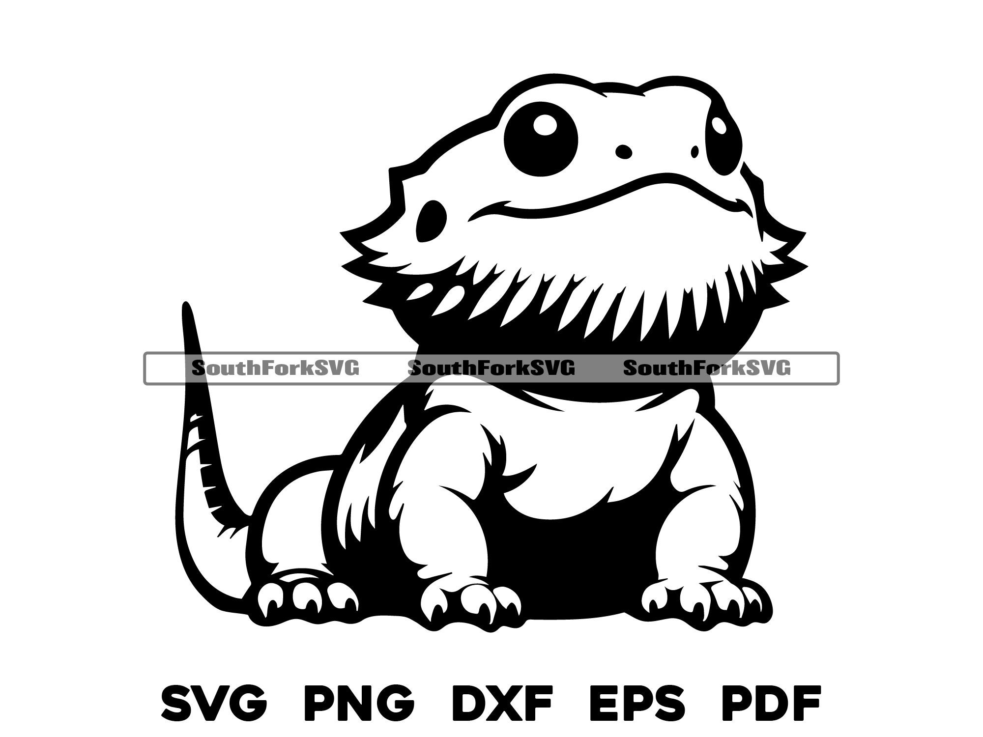 Bearded Dragon Silhouette Bearded Dragon Vector Design Files SVG PNG