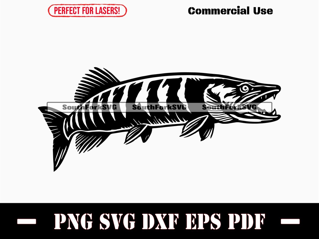 Musky Muskie Design Files Svg Png Dxf Eps Pdf | Transparent Vector ...