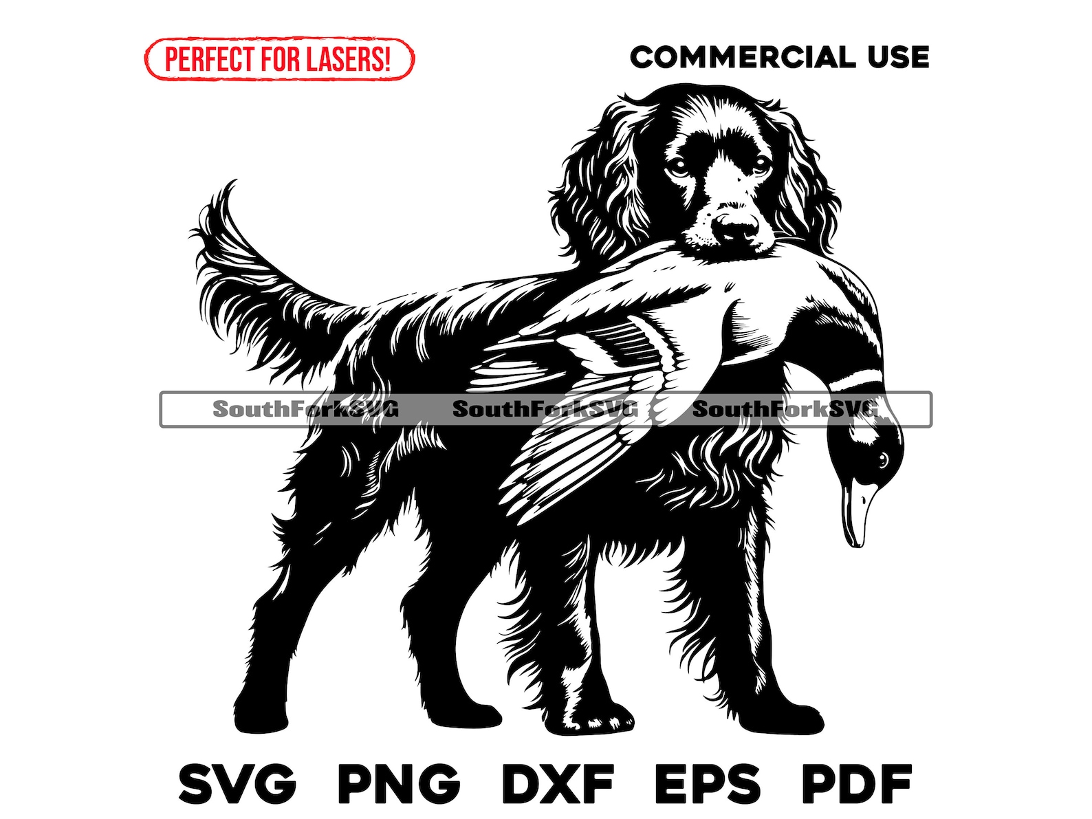 Boykin Spaniel Duck Hunting Dog | Svg Png Dxf Eps Pdf | Vector Graphic ...