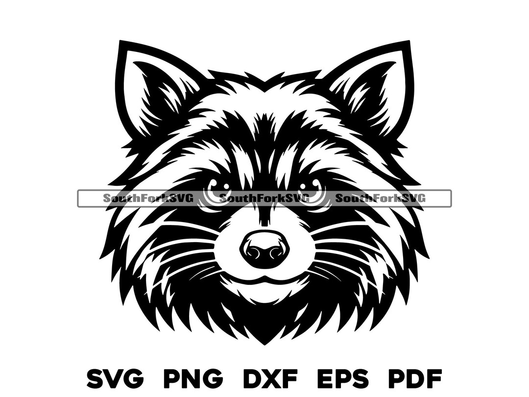 Raccoon Head Middle High School Sports Team Mascot Svg Png Dxf Eps Pdf ...