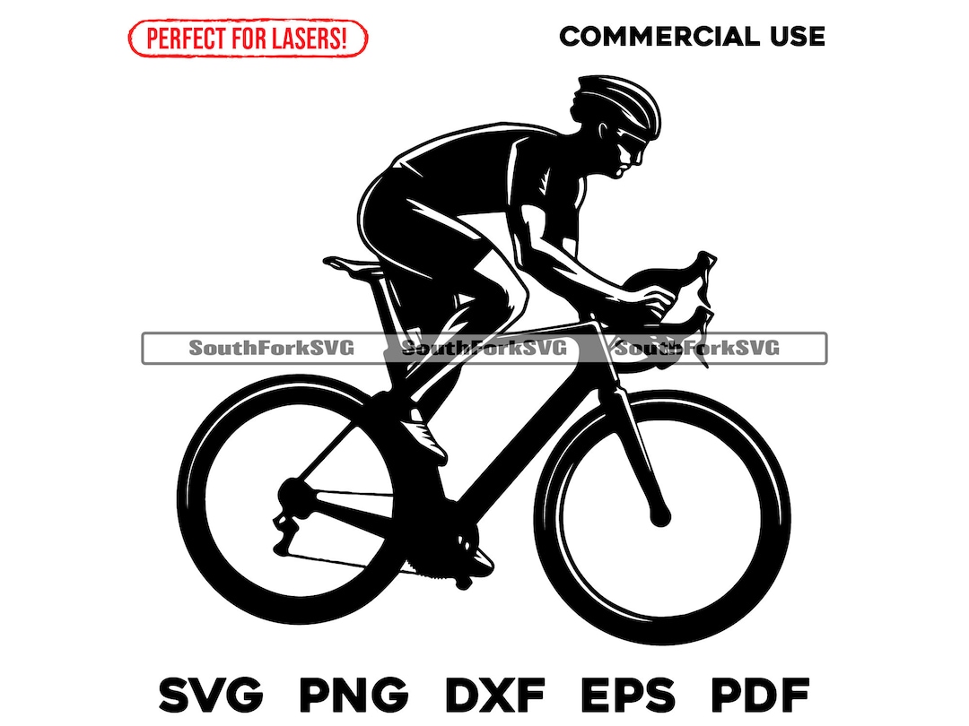 Road Bike Biker Rider Svg Png Dxf Eps Pdf | Vector Graphic Design Cut ...